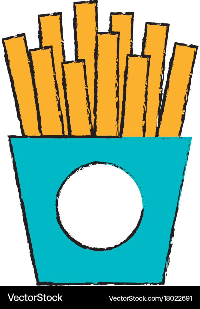 French fries potatoes icon Royalty Free Vector Image