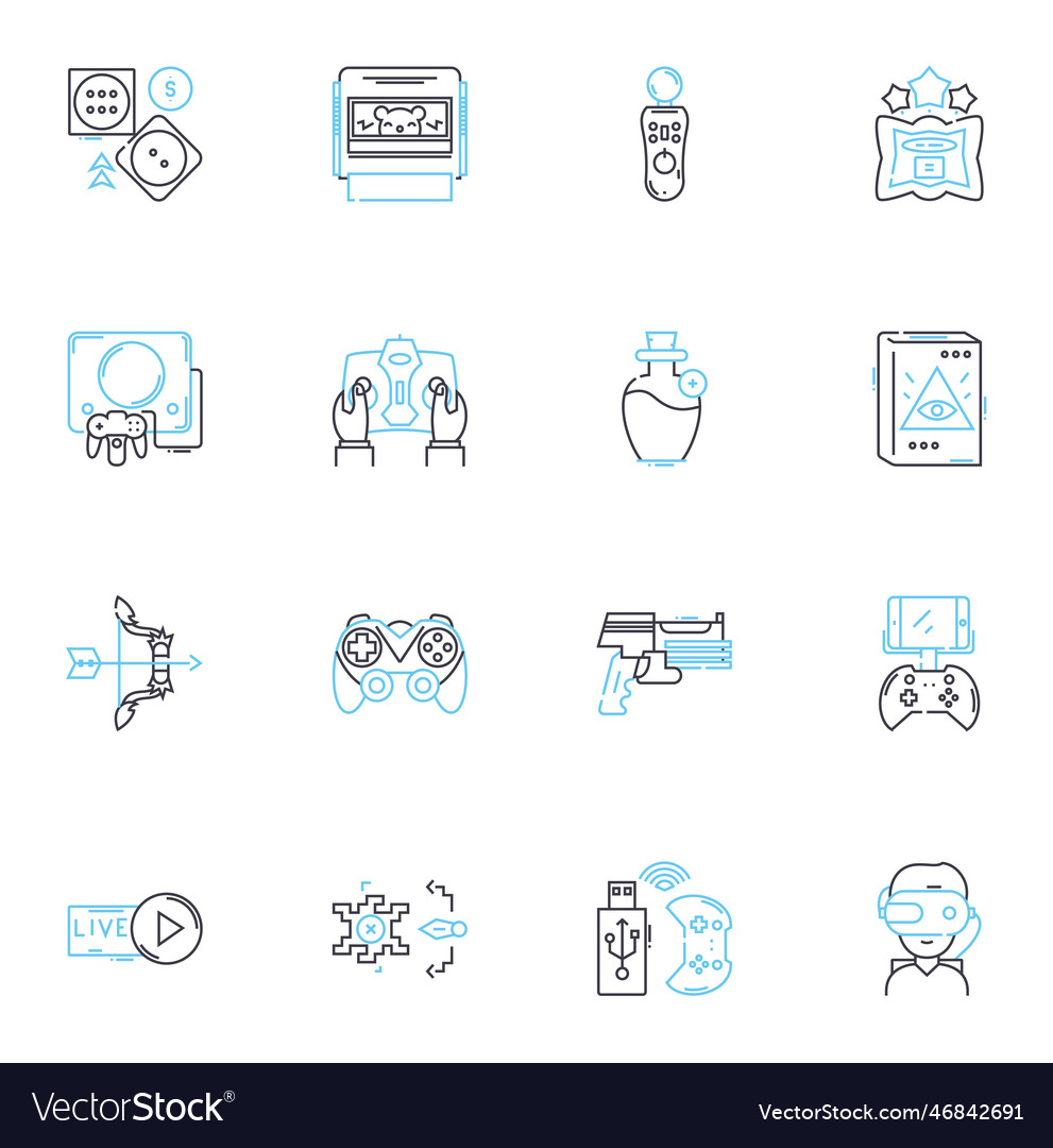 Incentive program linear icons set motivation Vector Image Incentive program linear icons set motivation Vector Image