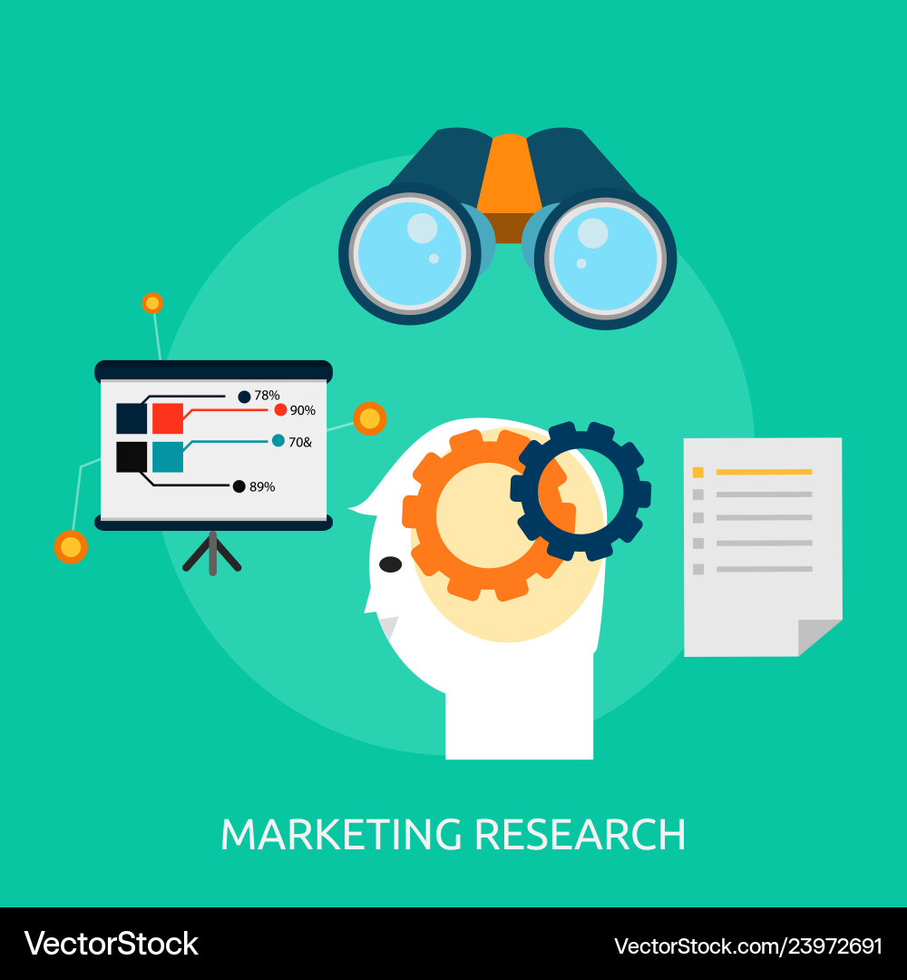 Marketing research conceptual design Royalty Free Vector