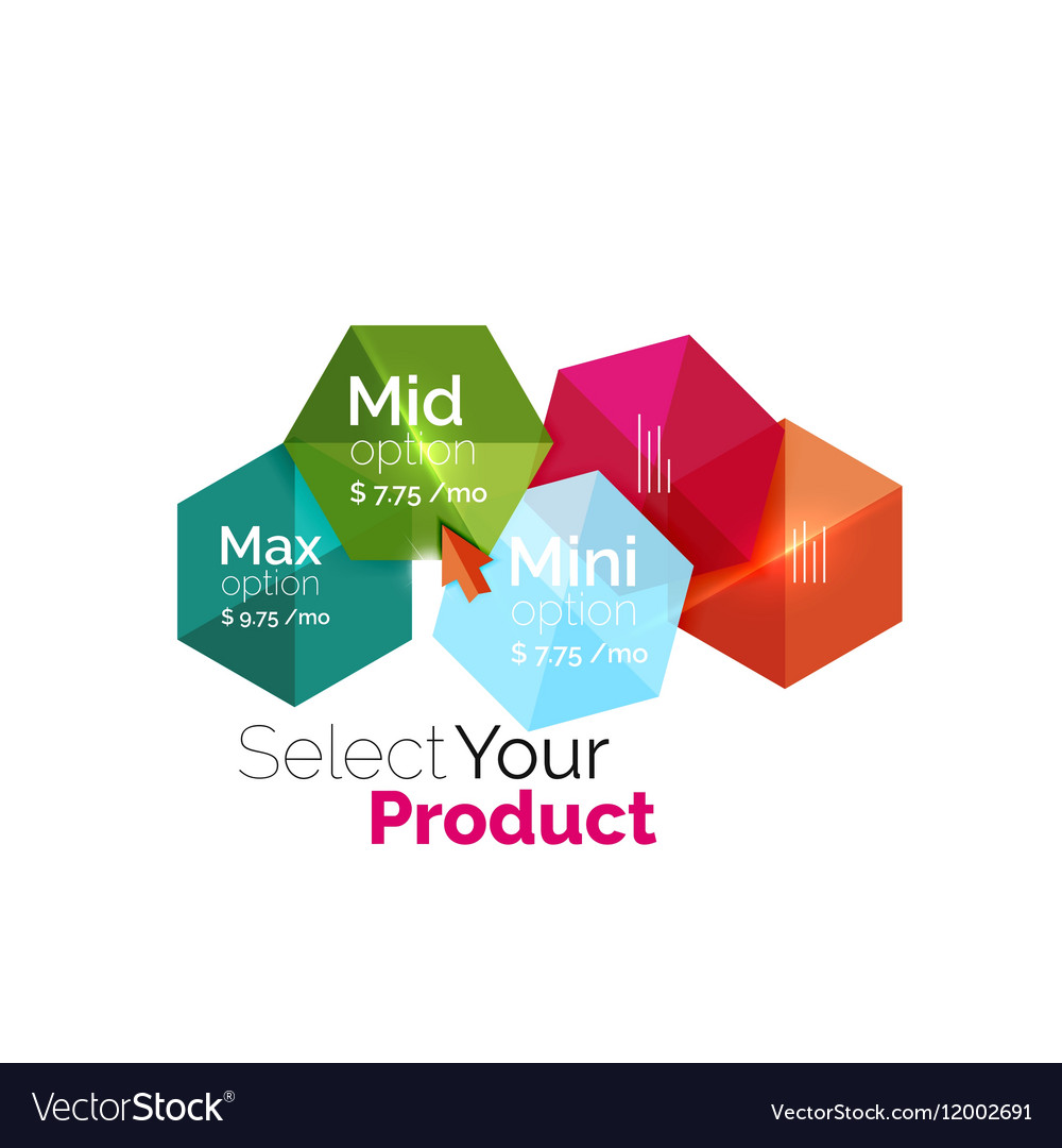 Option select template Royalty Free Vector Image