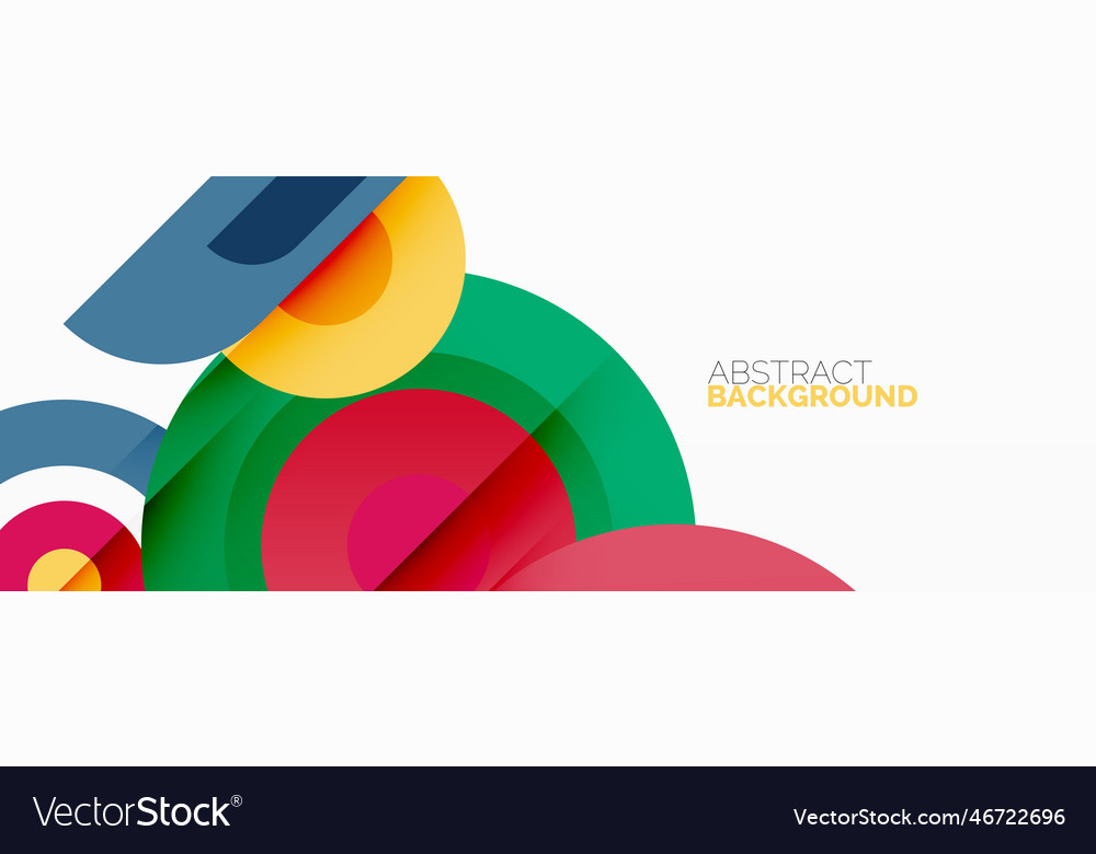 Abstract round shapes background minimalist Vector Image