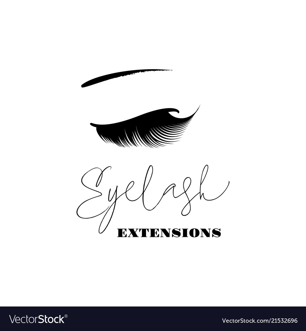 Eyelash Extension Banner Template For Makeup And Vector Image