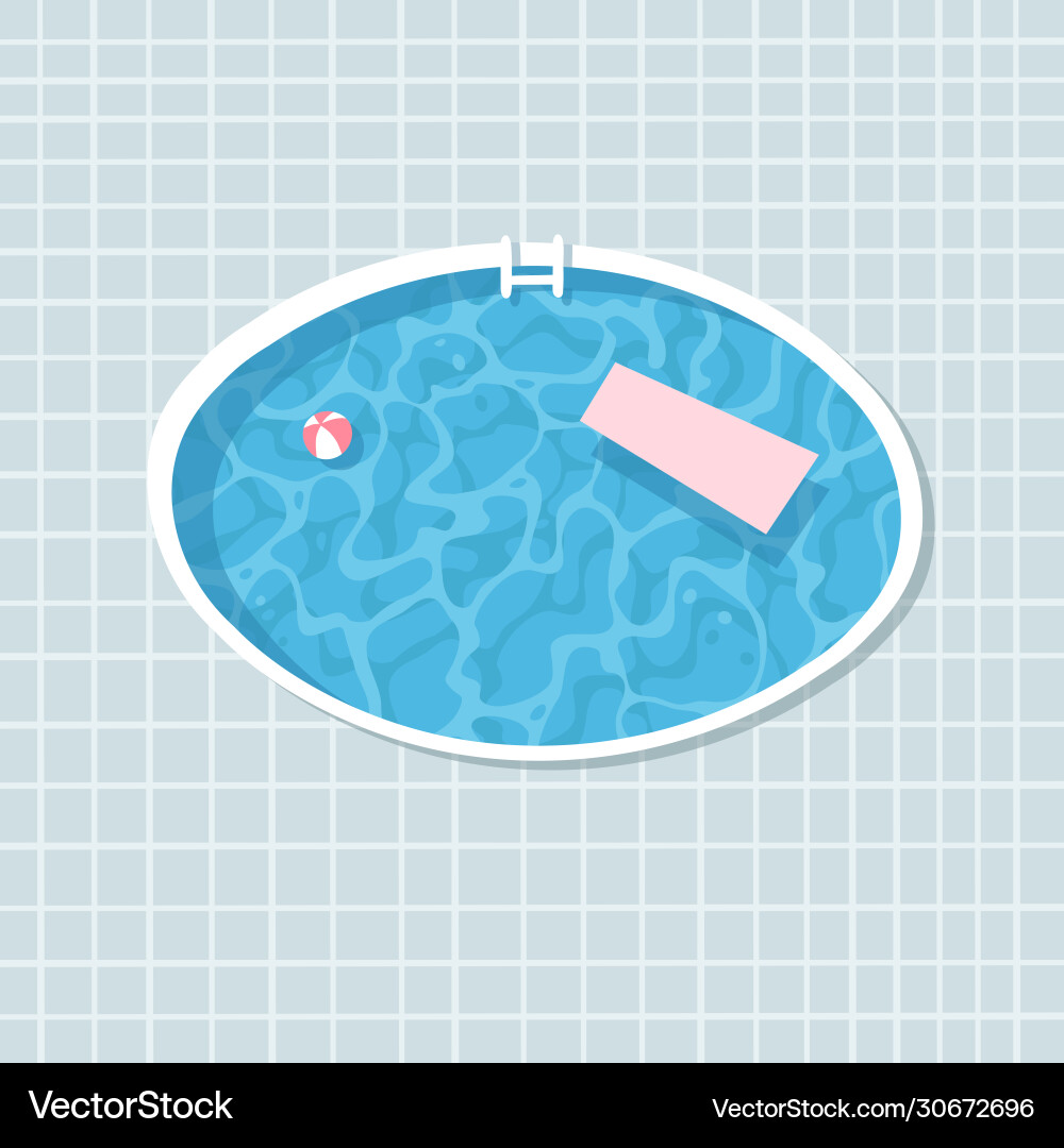 Hand drawn summer luxury pool actual tropical Vector Image