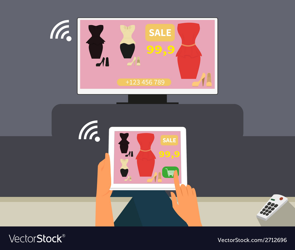 Multiscreen interaction Royalty Free Vector Image