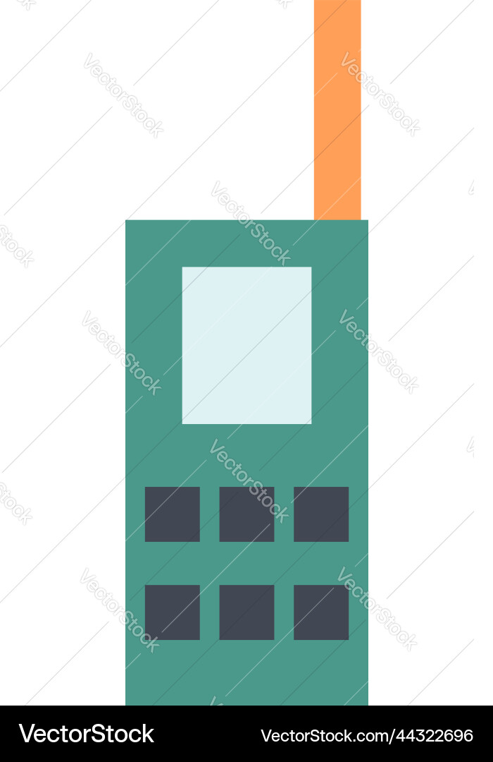 Old green mobile phone on a white background Vector Image