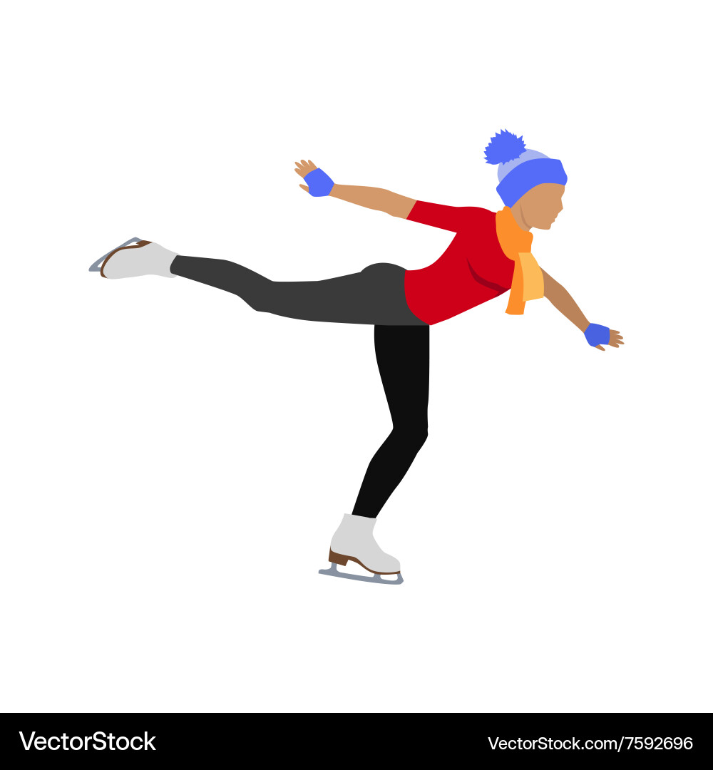 People skating flat style design Royalty Free Vector Image