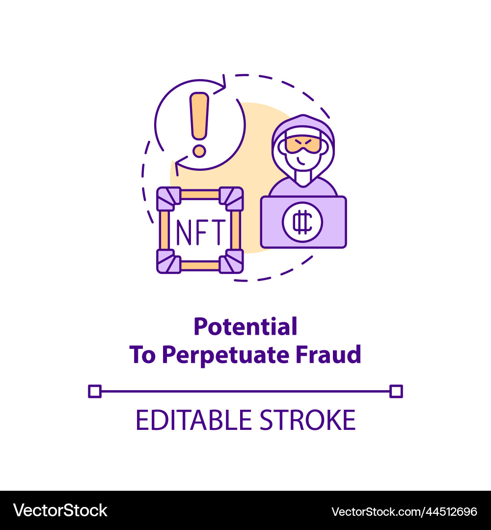 Potential to perpetuate fraud concept icon Vector Image