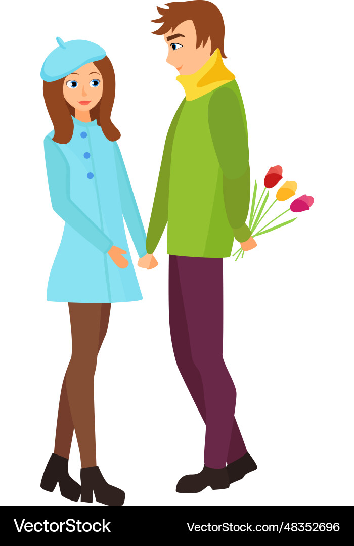 Romantic date of couple Royalty Free Vector Image