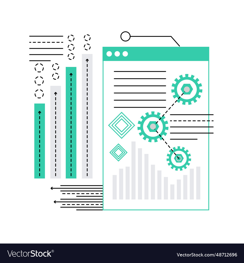 Website traffic analysis Royalty Free Vector Image