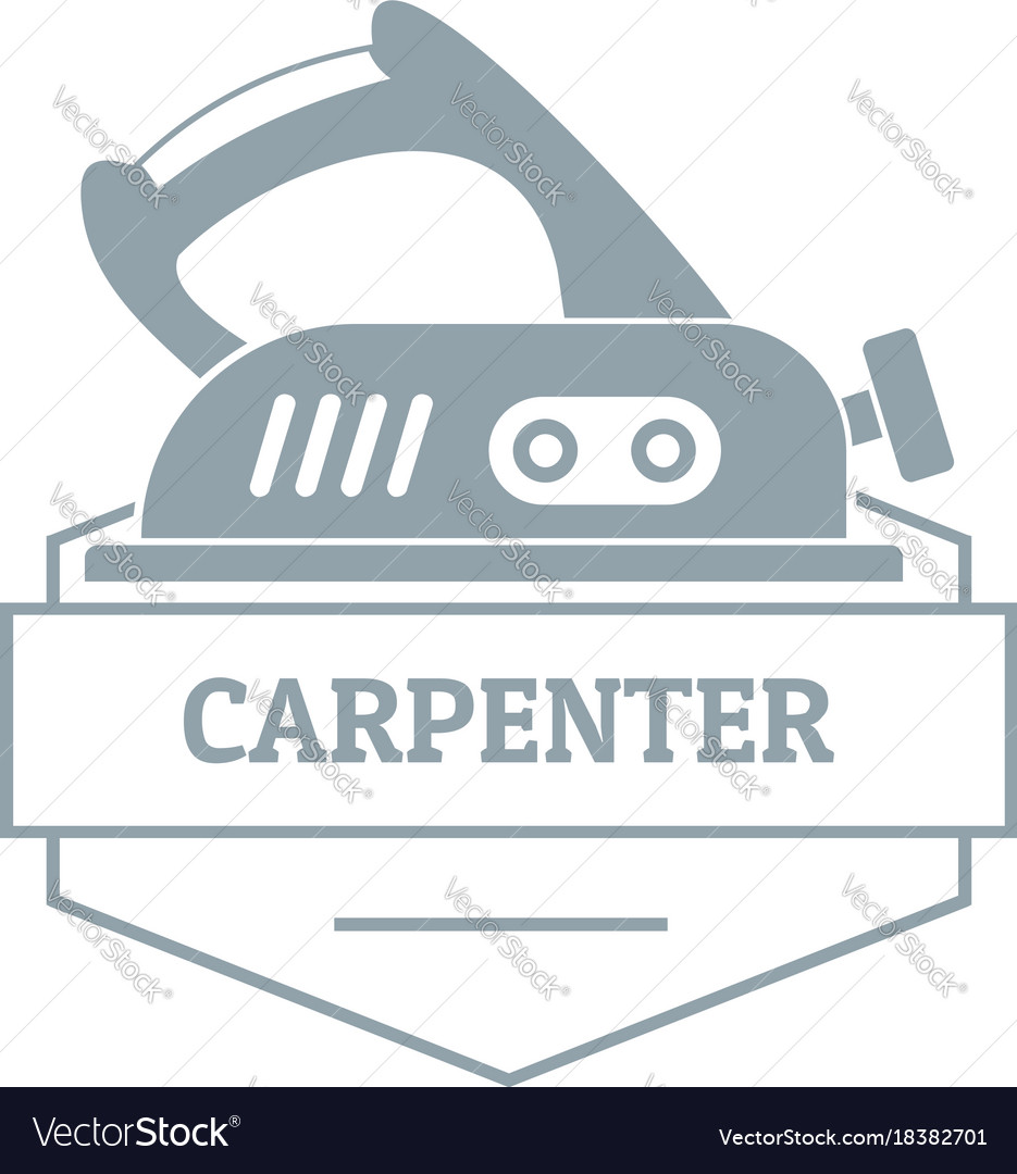 Carpenter logo simple gray style Royalty Free Vector Image