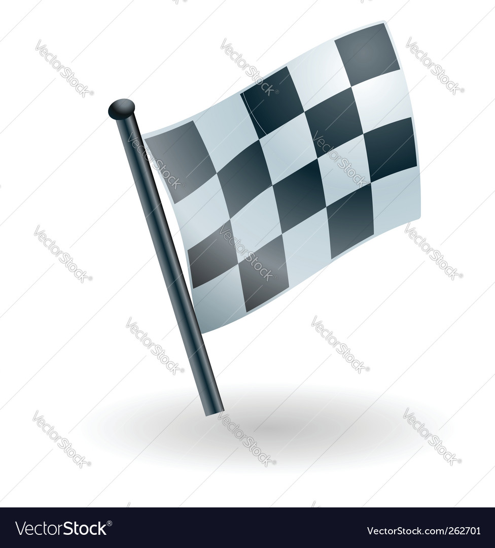 Checked checkered flag Royalty Free Vector Image