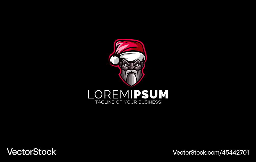 Christmas men logo design Royalty Free Vector Image