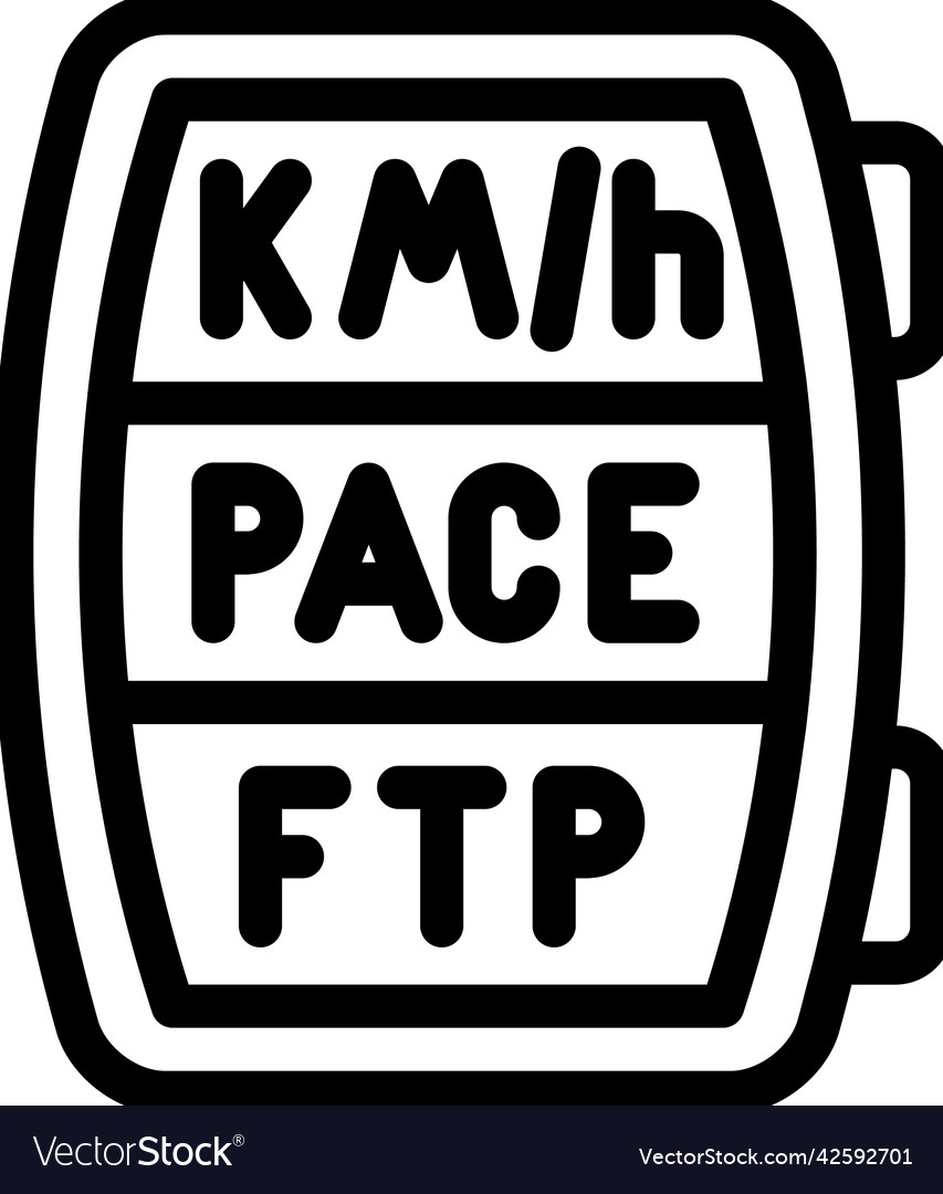 Cyclometer device line icon Royalty Free Vector Image