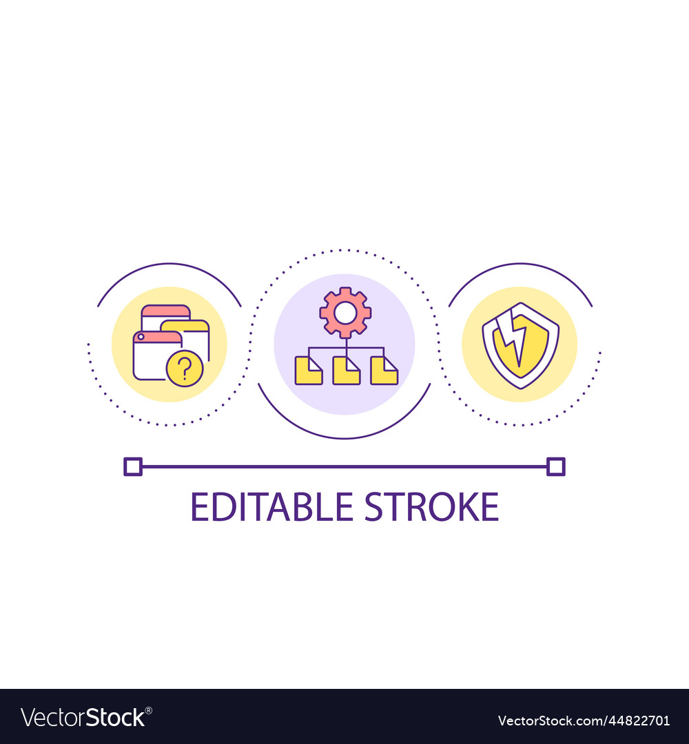 Digital information management loop concept icon Vector Image