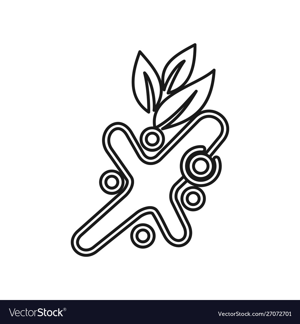 Farm leaf commitment teamwork together outline Vector Image