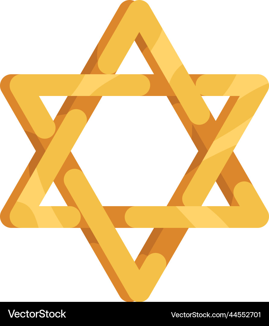 Golden jewish star Royalty Free Vector Image - VectorStock