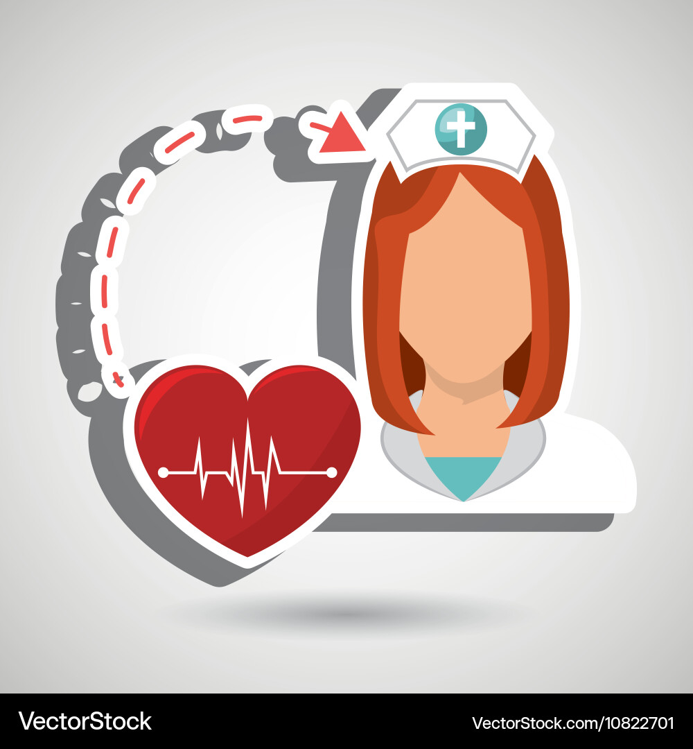 Nurse health care service Royalty Free Vector Image