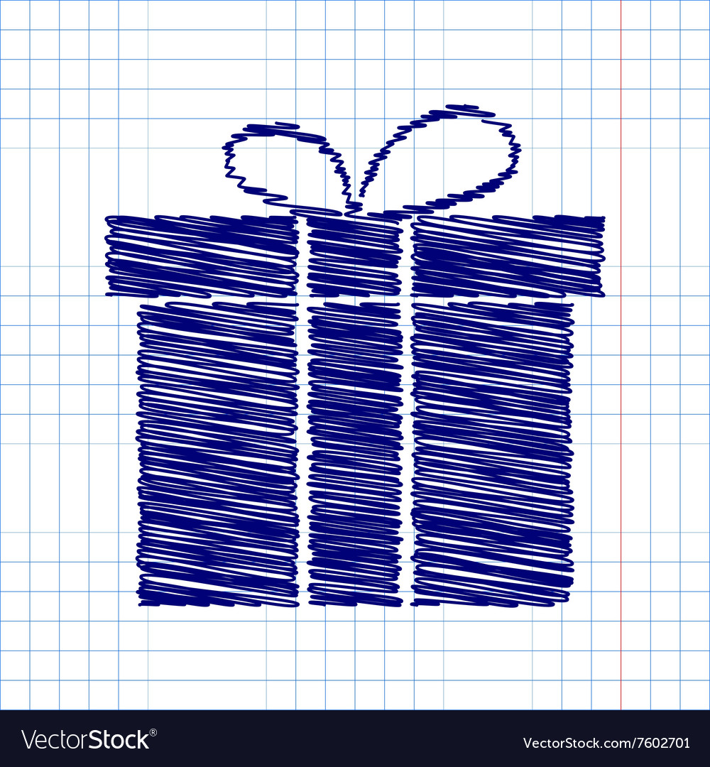 Scribble icon with pen effect Royalty Free Vector Image