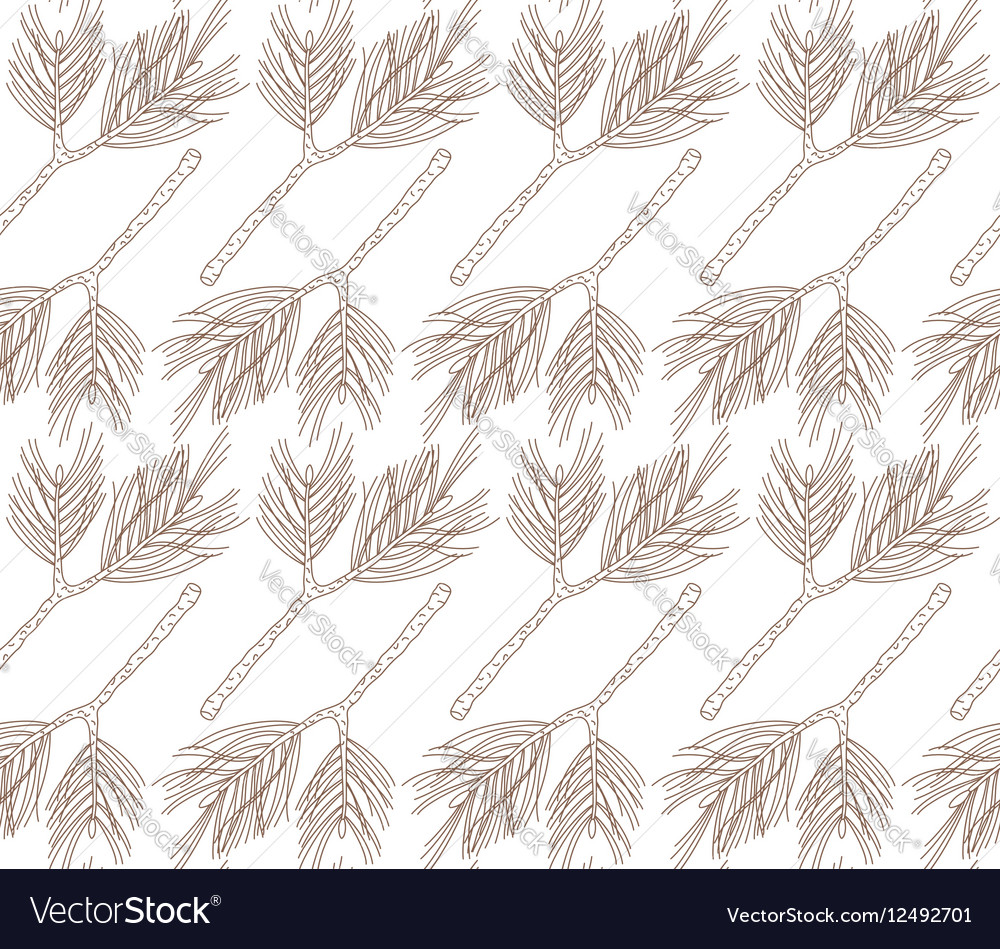 Seamless pattern with branches Royalty Free Vector Image