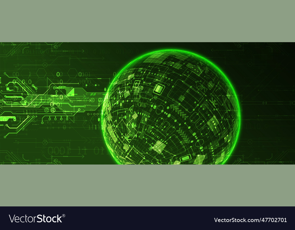 Sphere theme digital technology background Vector Image