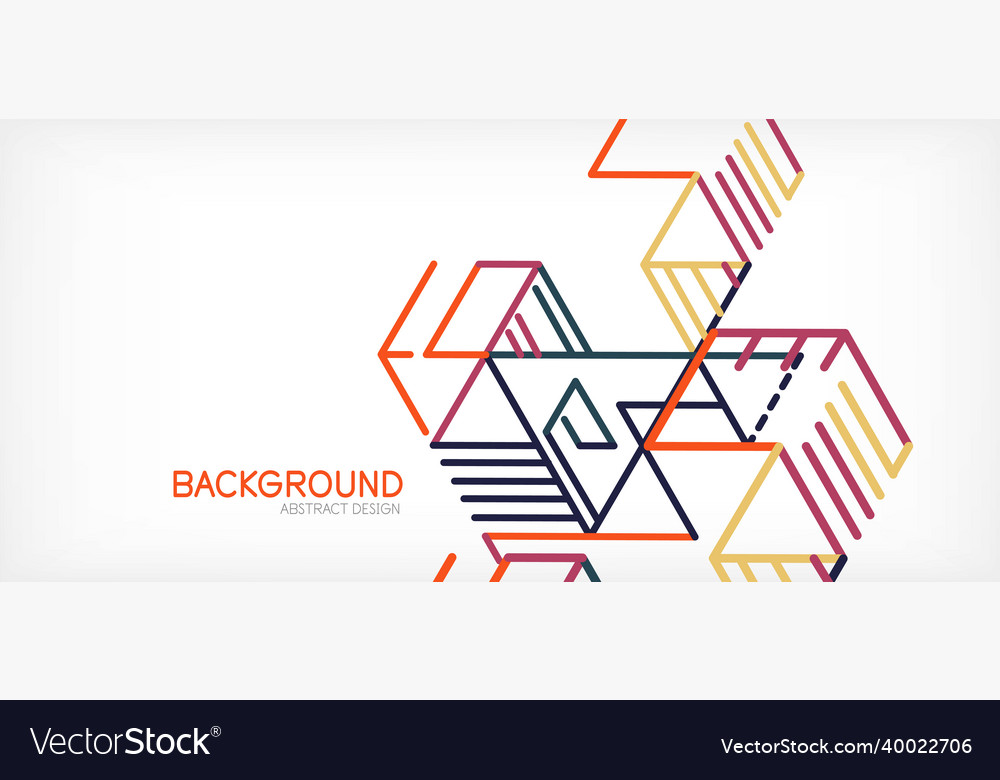 Abstract background color lines on white Vector Image