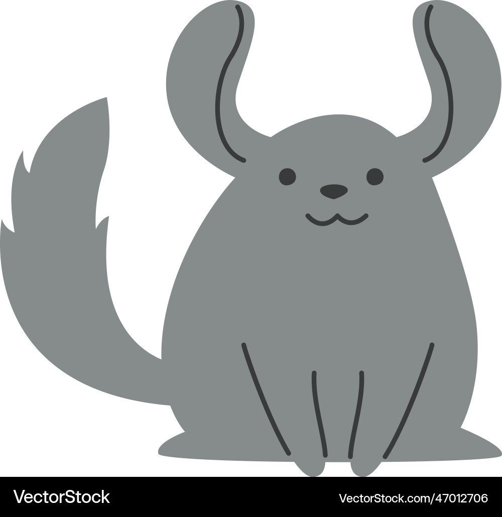 Chinchilla rodent animal Royalty Free Vector Image