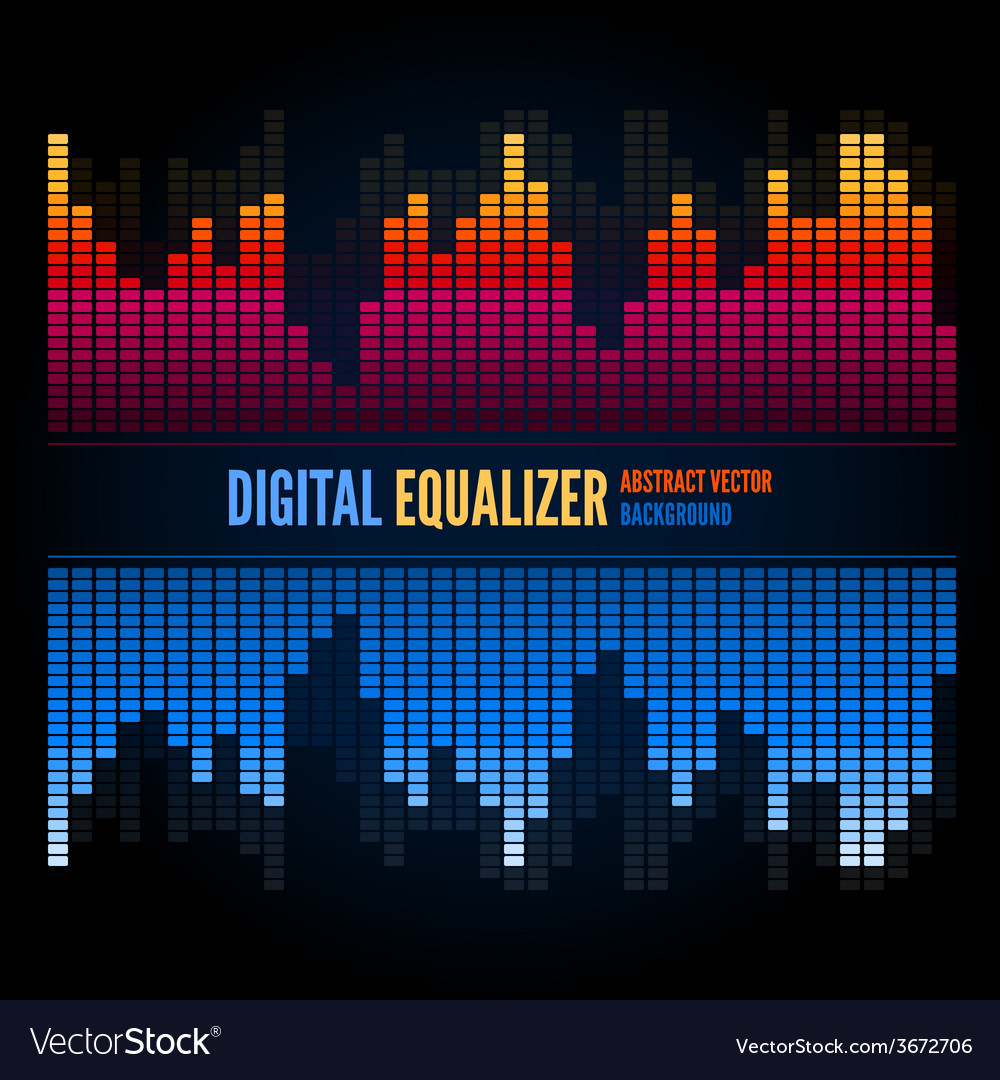 Equalizer on abstract technology background Vector Image