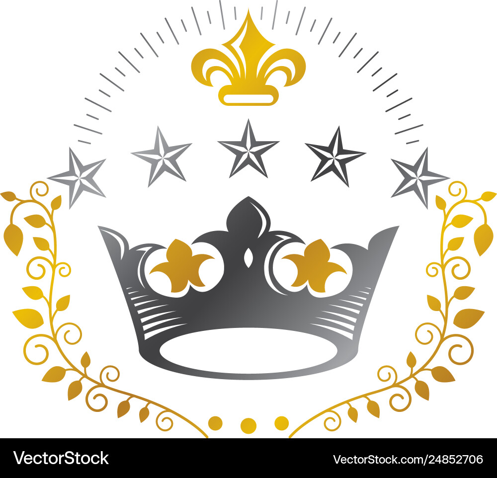 Imperial crown emblem heraldic coat arms Vector Image