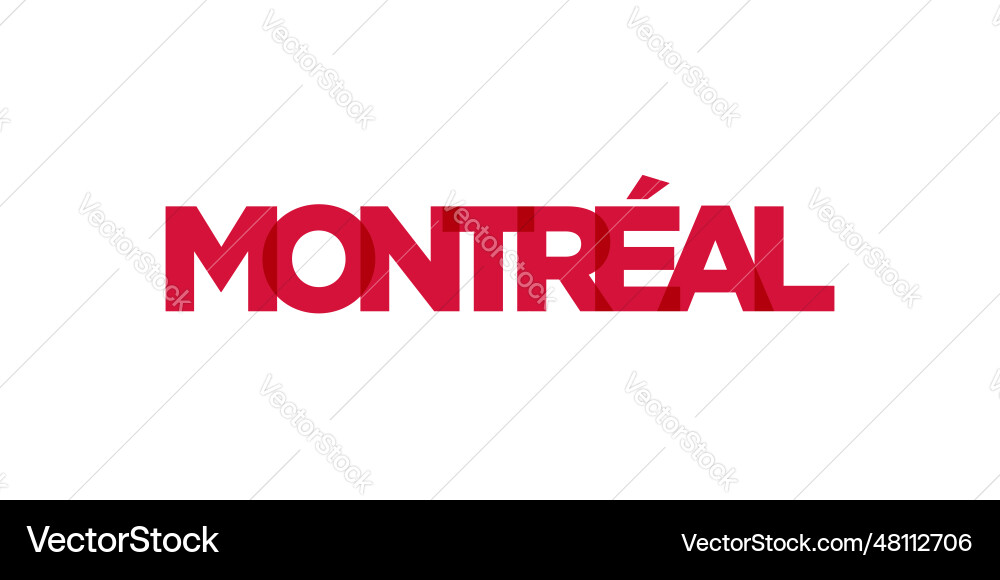 Montreal in the canada emblem the design features Vector Image