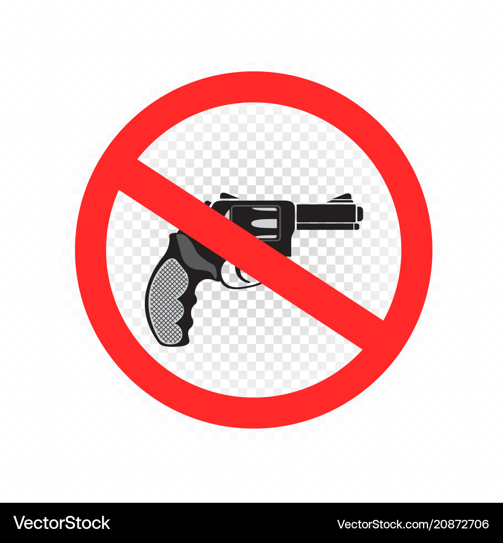 No weapons and guns sign icon Royalty Free Vector Image