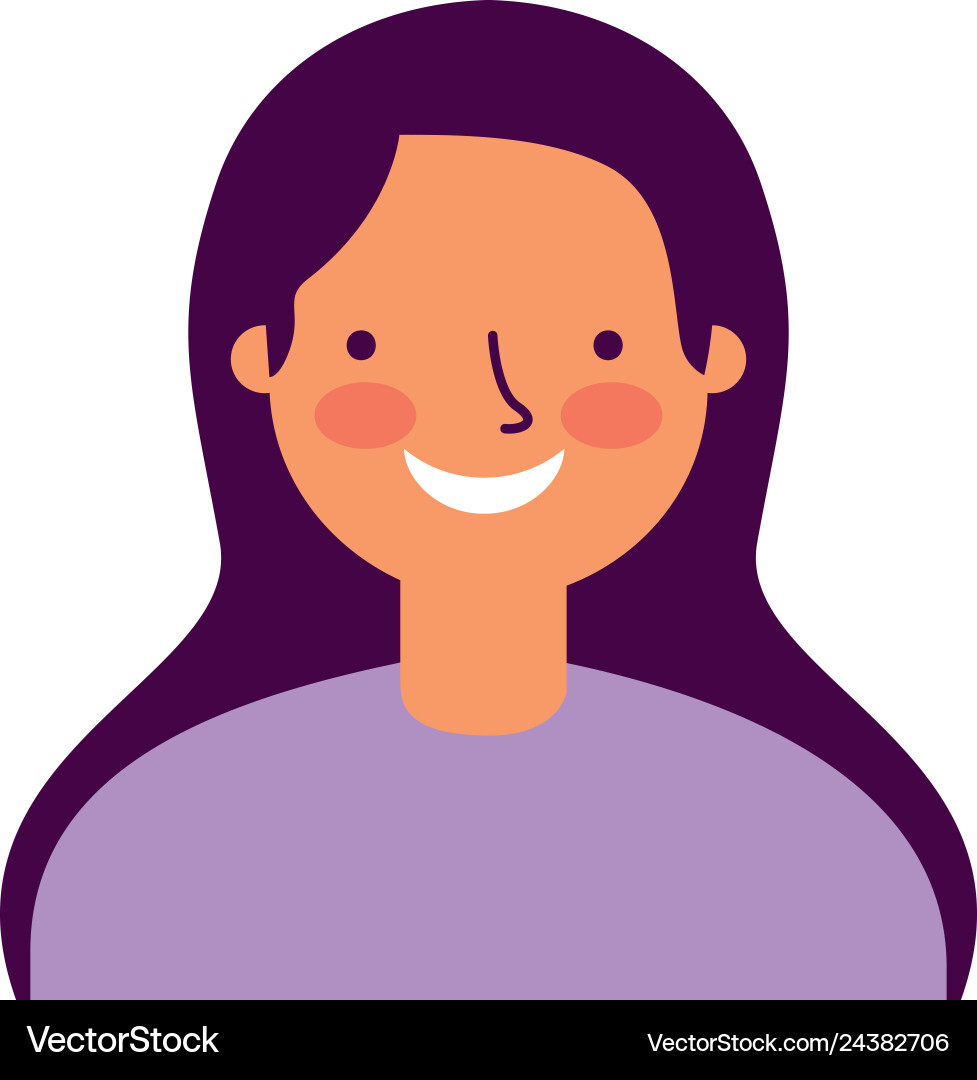 Portrait woman on white background Royalty Free Vector Image