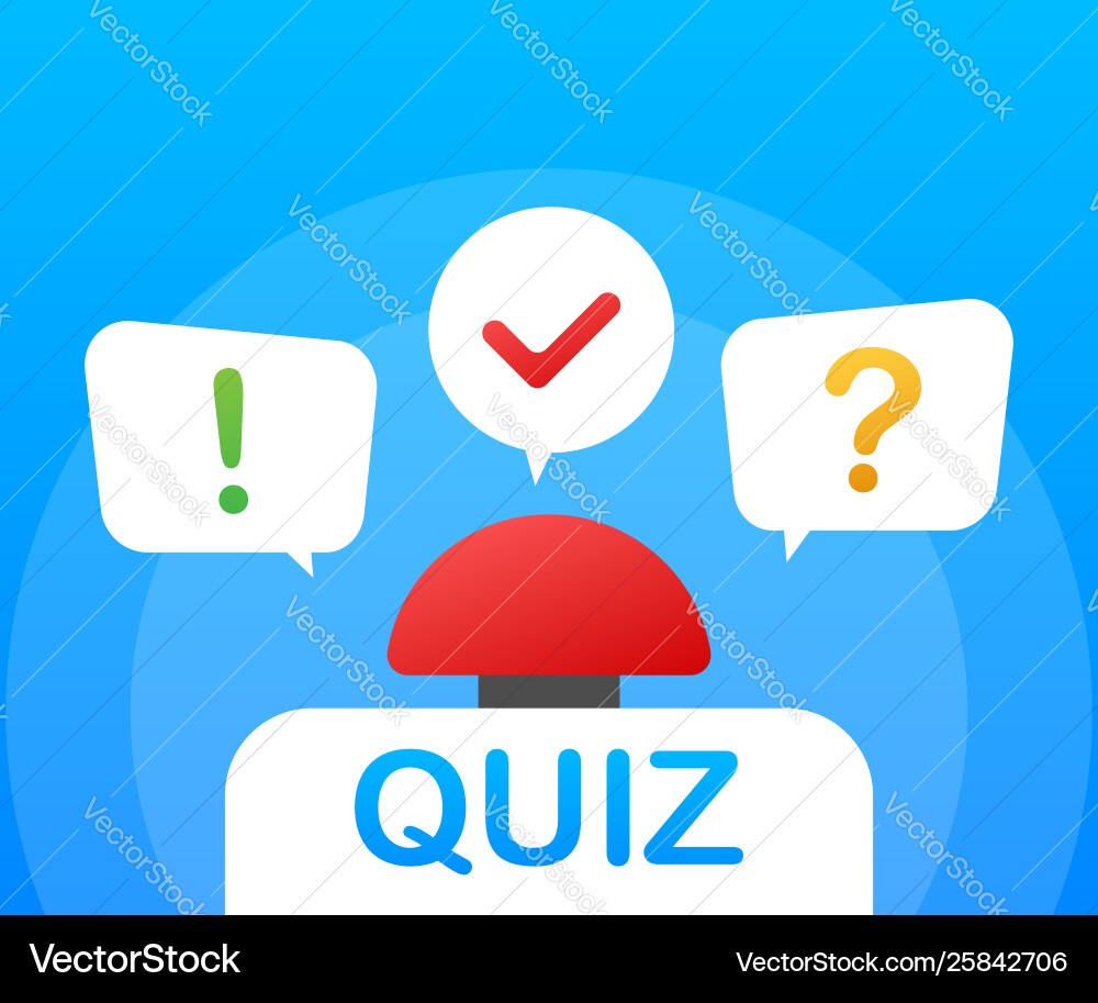 Quiz logo with speech bubble symbols concept Vector Image
