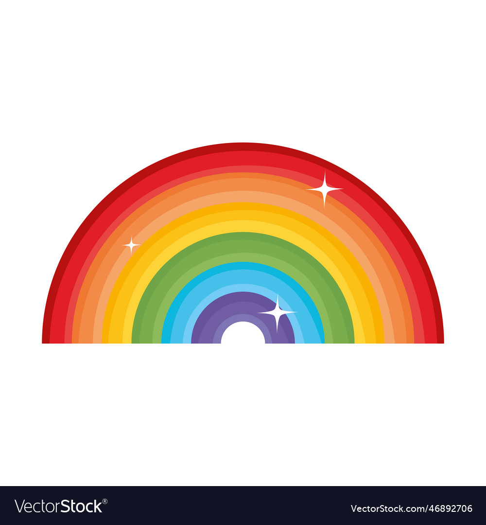 Rainbow spectrum nature multicolored celebration Vector Image