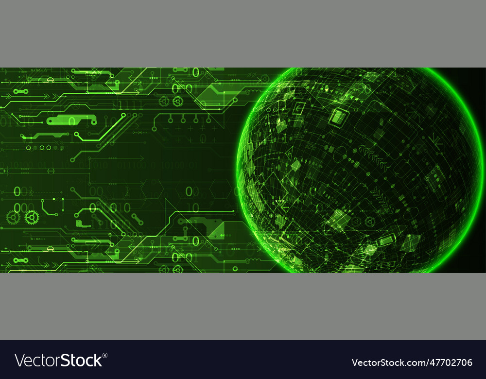 Sphere theme digital technology background Vector Image