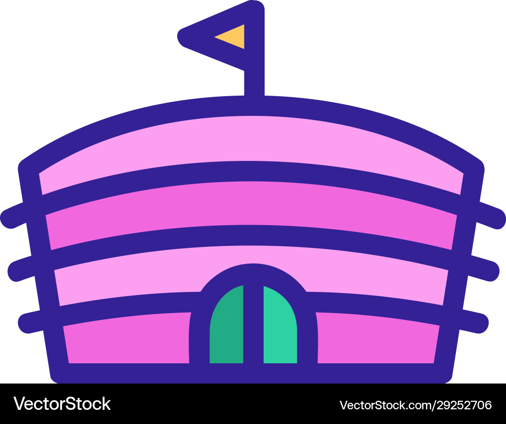 Stadium icon isolated contour symbol Royalty Free Vector