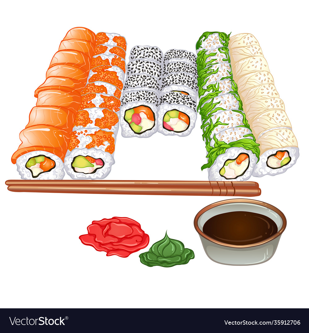 Sushi Royalty Free Vector Image - VectorStock