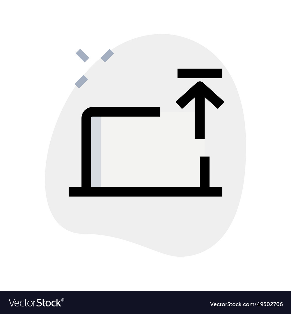 Transferring data to server using a laptop Vector Image