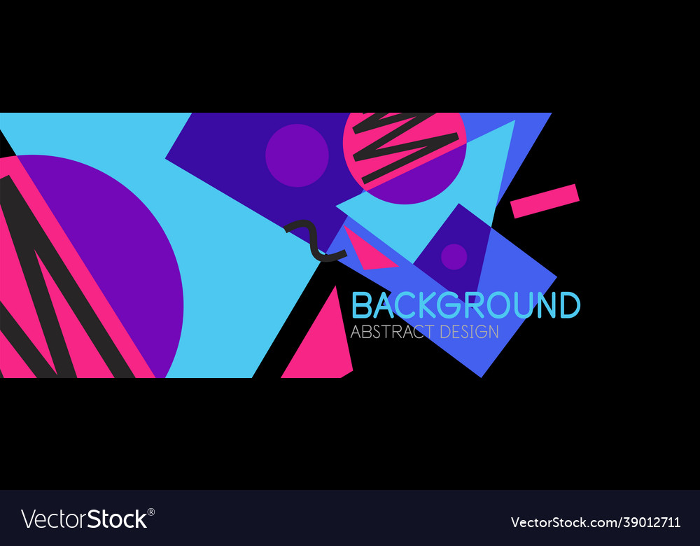 Abstract Background Blocks Lines Triangles Vector Image