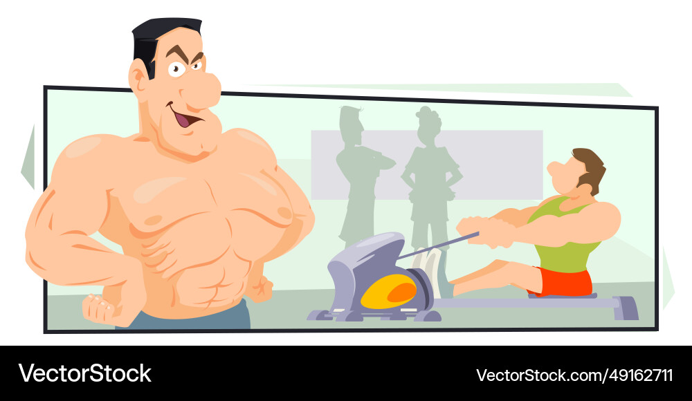 Athletic man fitness instructor for internet Vector Image