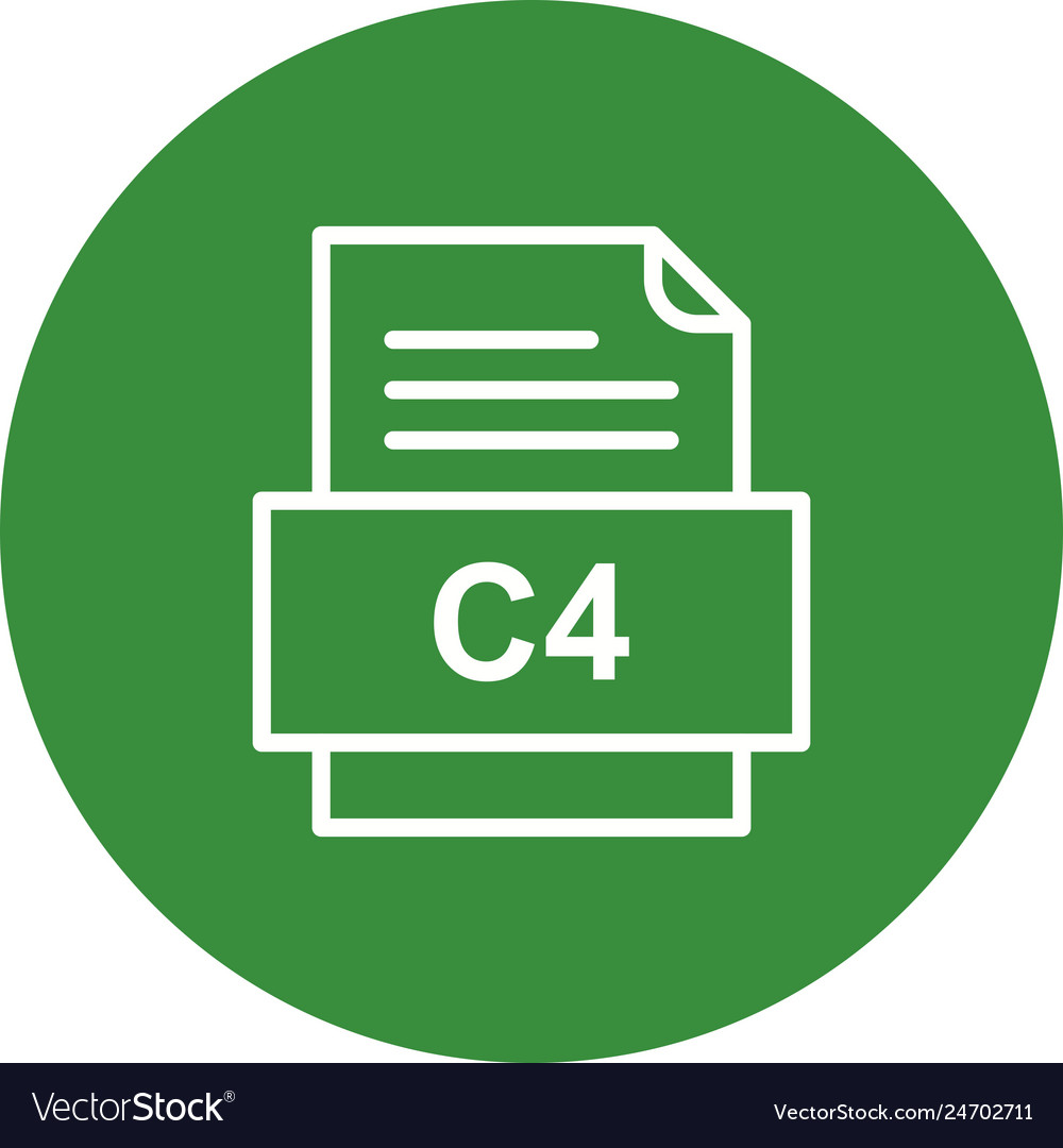 C4 file document icon Royalty Free Vector Image