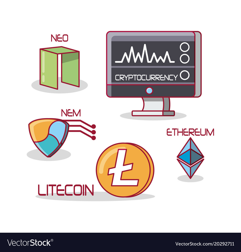 Cryptocurrency exchange design Royalty Free Vector Image