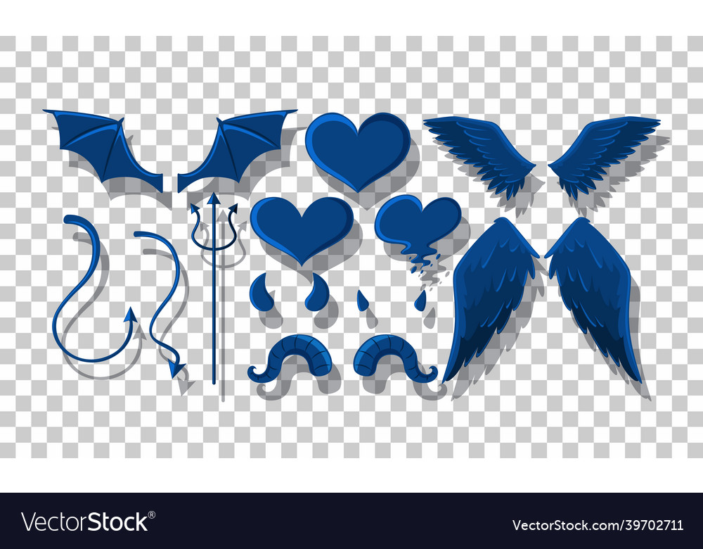 Devil and angel design elements Royalty Free Vector Image