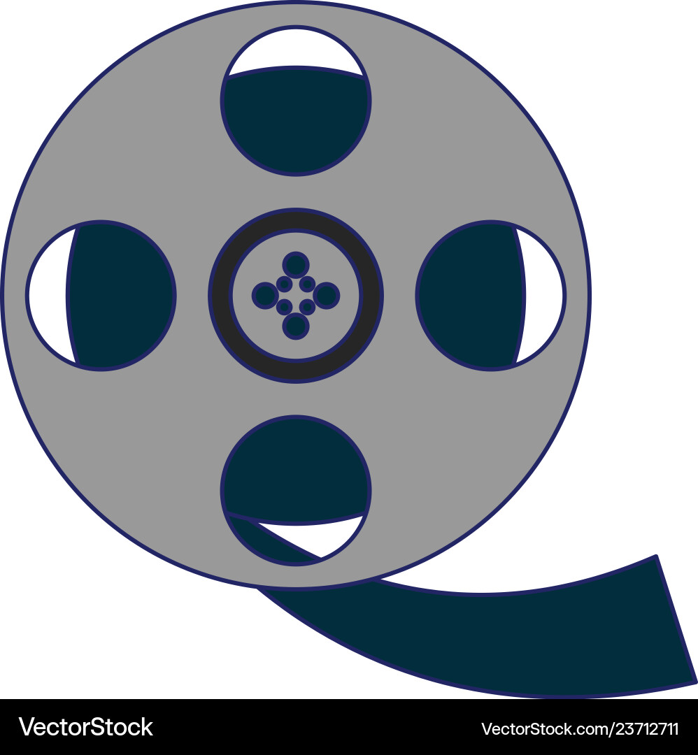 Movie reel symbol Royalty Free Vector Image - VectorStock