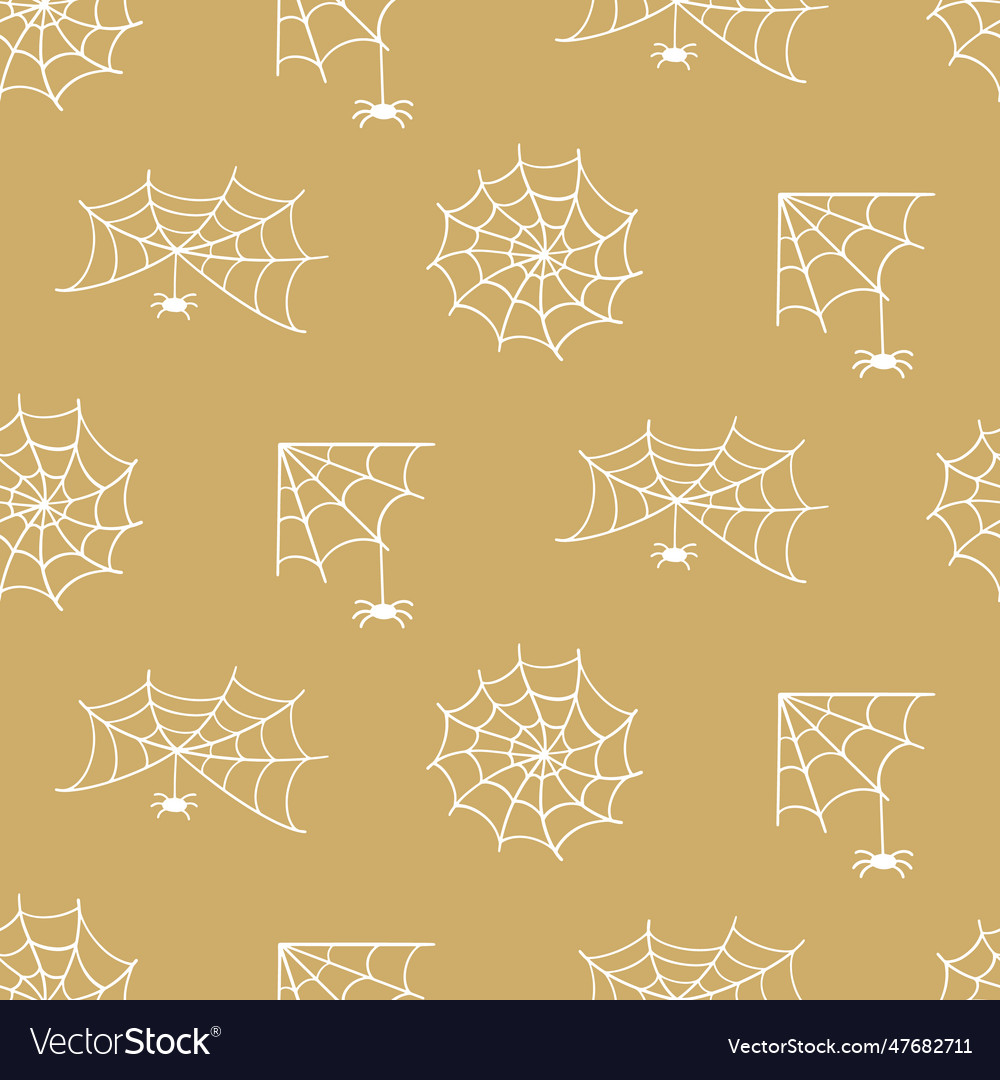 Spider web halloween trap cobweb seamless pattern Vector Image