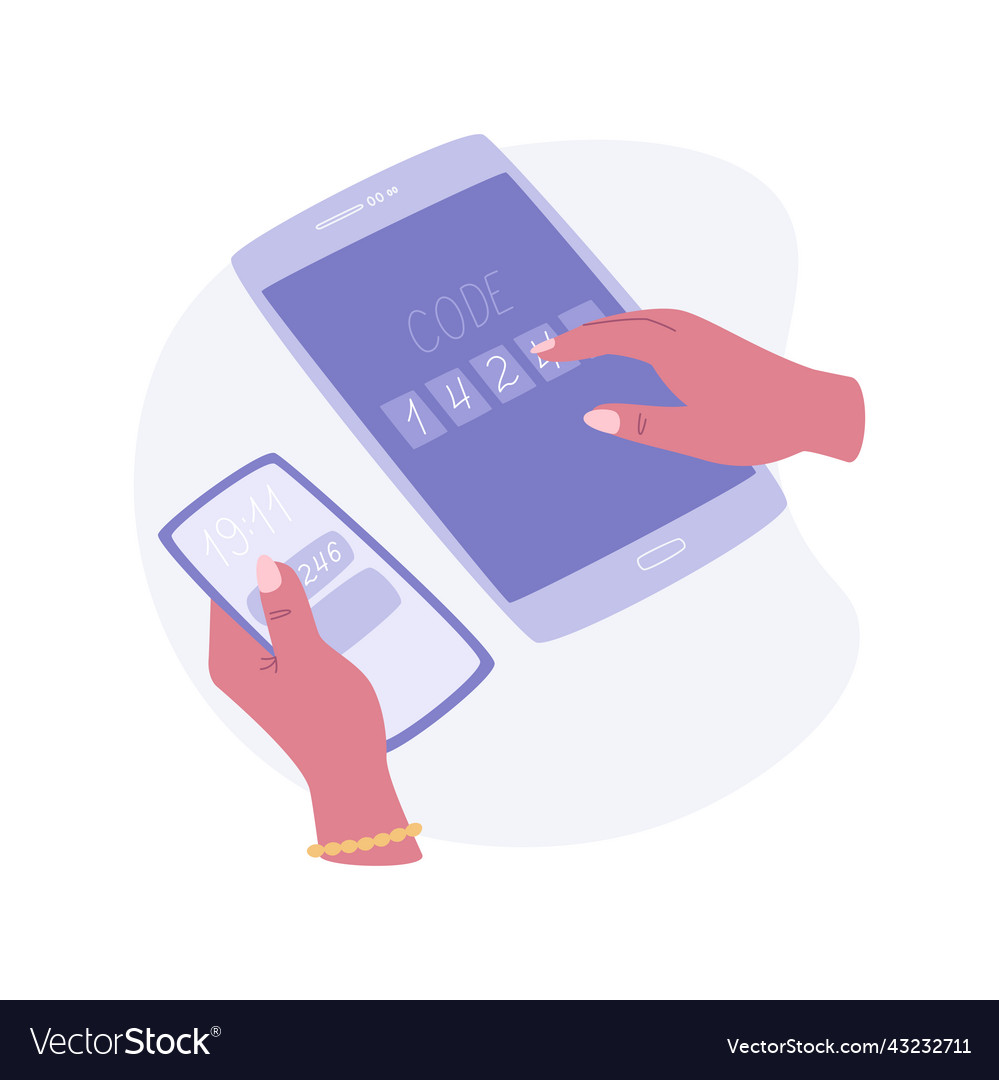 Two Factor Authentication Verification Isolated Vector Image