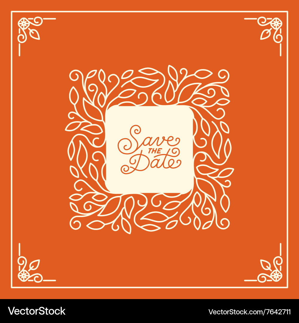 Wedding invitation or save the date card design Vector Image