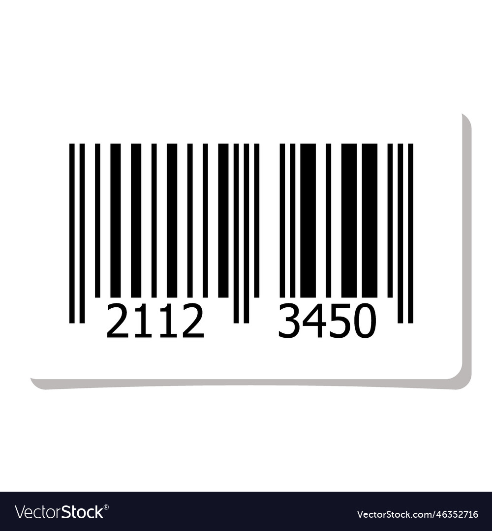 Barcode label element Royalty Free Vector Image