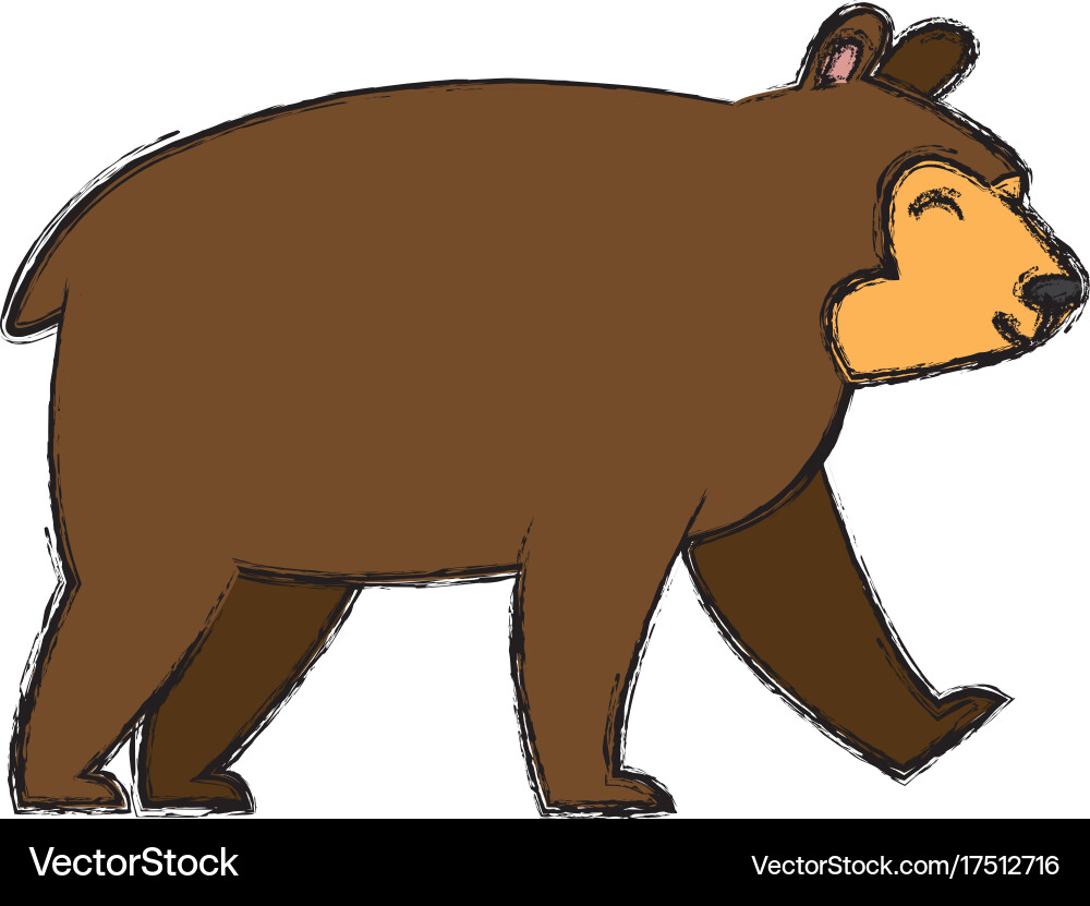 Bear cartoon animal icon Royalty Free Vector Image