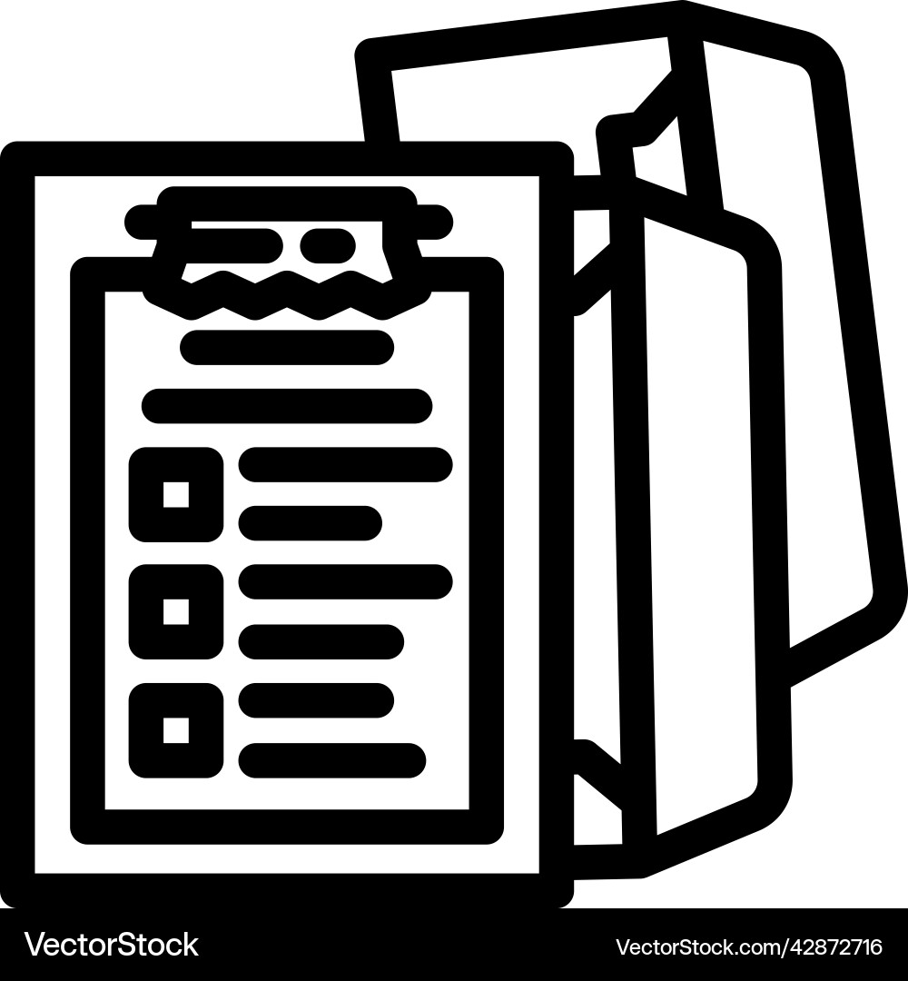 Content review email marketing line icon Vector Image
