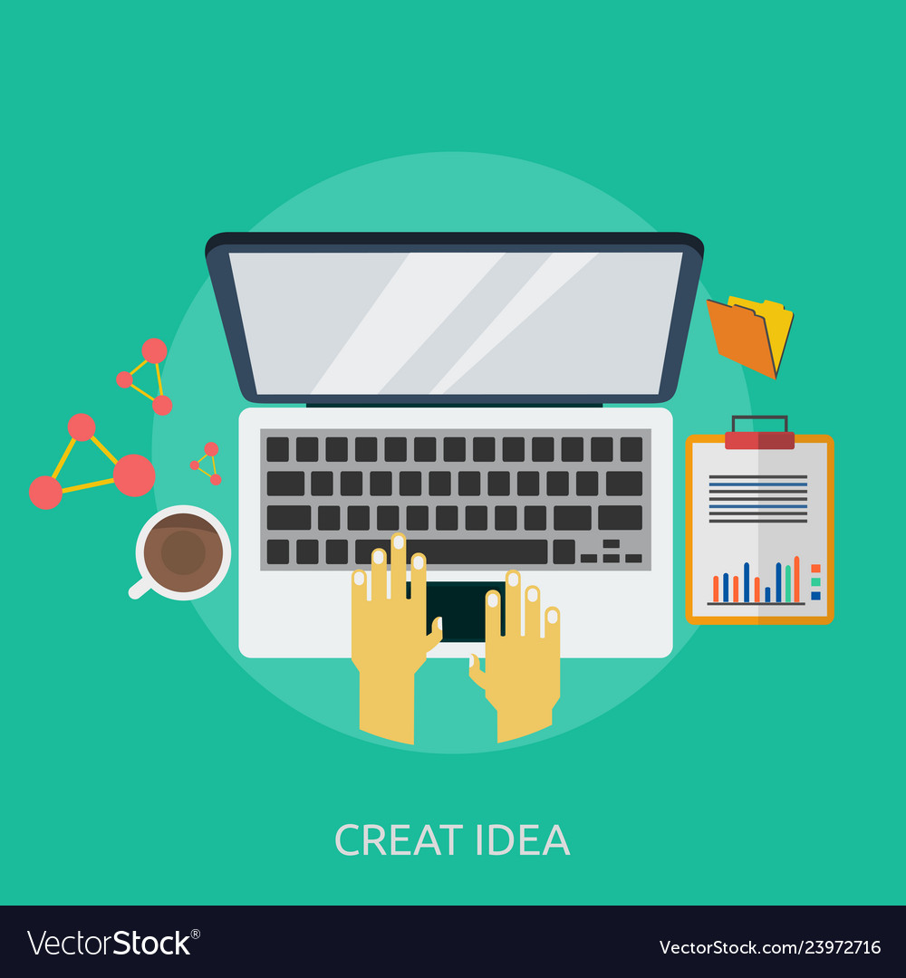 Creat idea conceptual design Royalty Free Vector Image